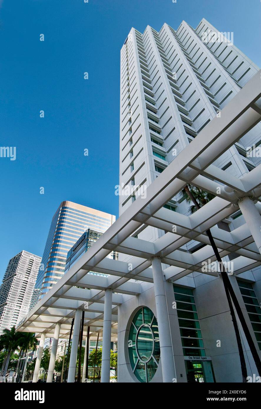 Brickell Avenue financial district office towers and condos in Miami ...