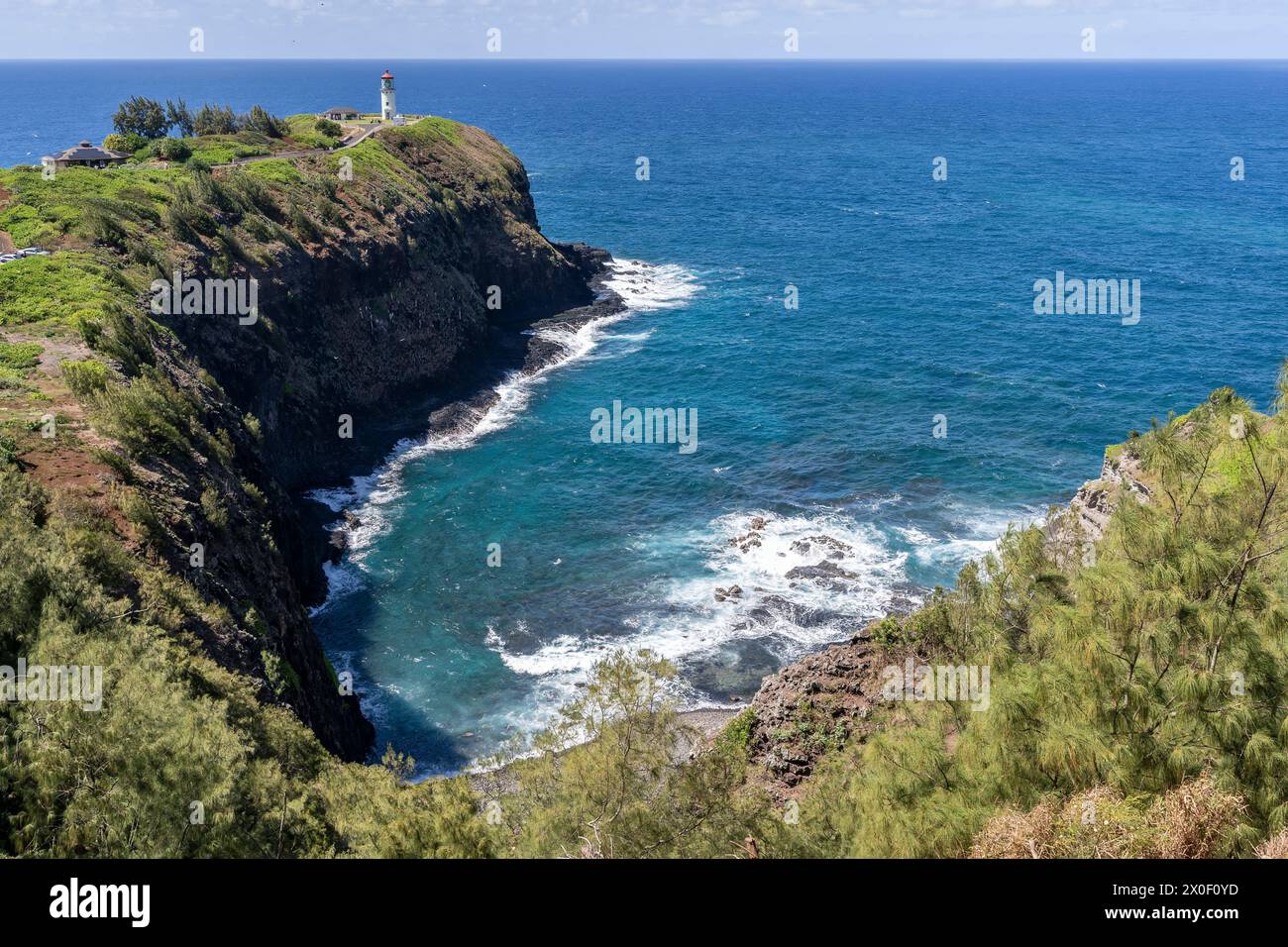 Kilauea Lighthouse, located on the northernmost point of Kauai, is a ...