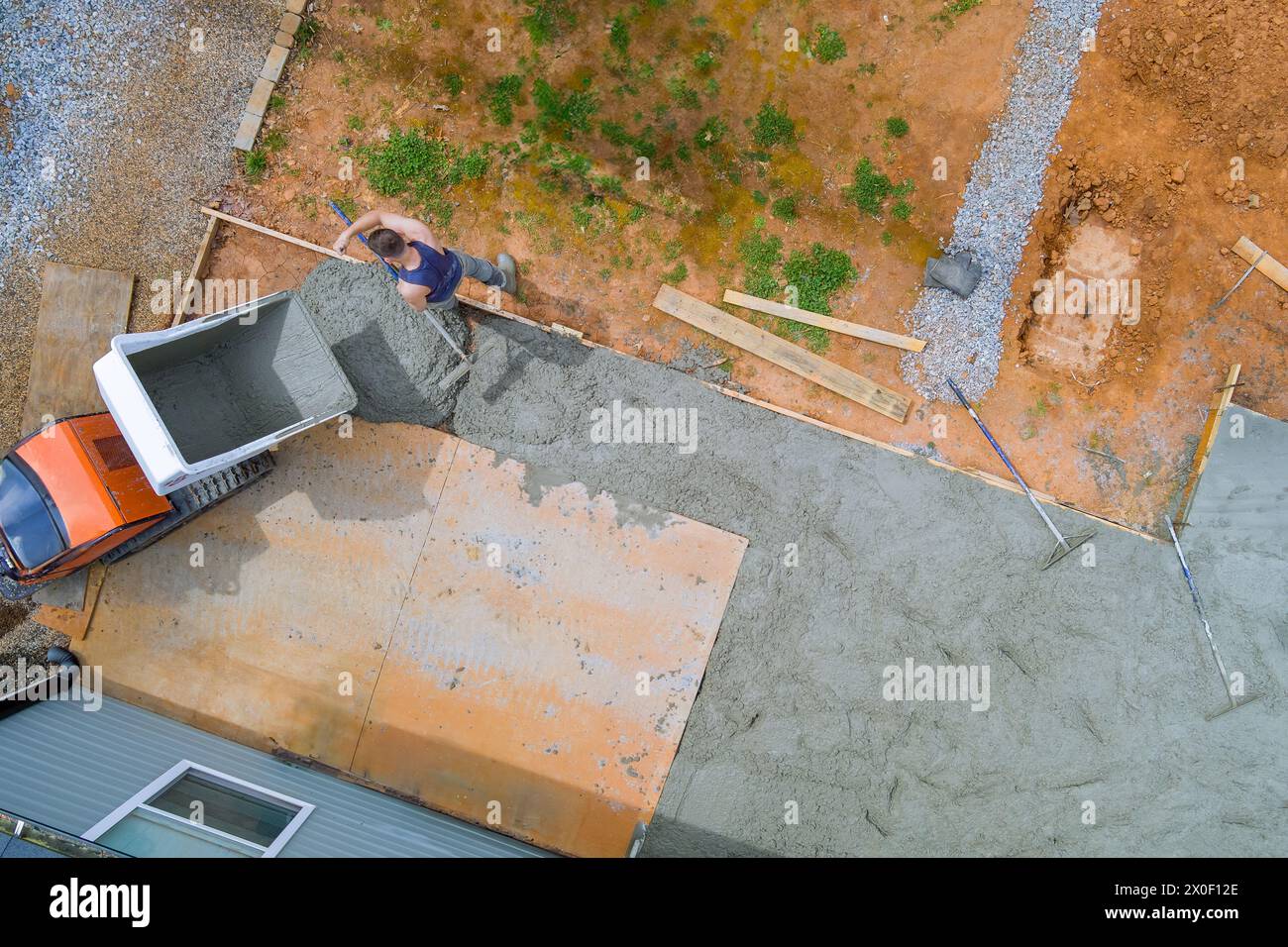 Transportation of concrete at construction site using self dumping ...