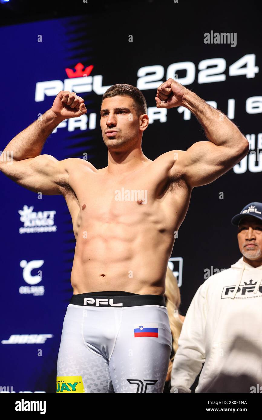 Las Vegas, NV, USA. 11th Apr, 2024. Light Heavyweight Jakob Nedoh on ...