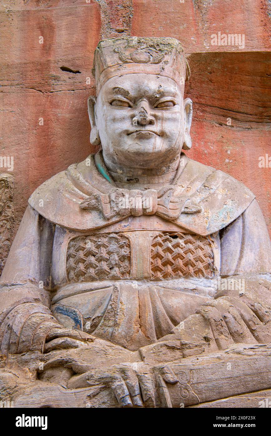 Dazu Rock Carvings, Ancient Buddhist Hillside Rock Carvings, Chongqing ...