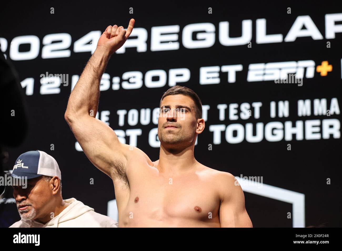 Las Vegas, NV, USA. 11th Apr, 2024. Light Heavyweight Jakob Nedoh on ...