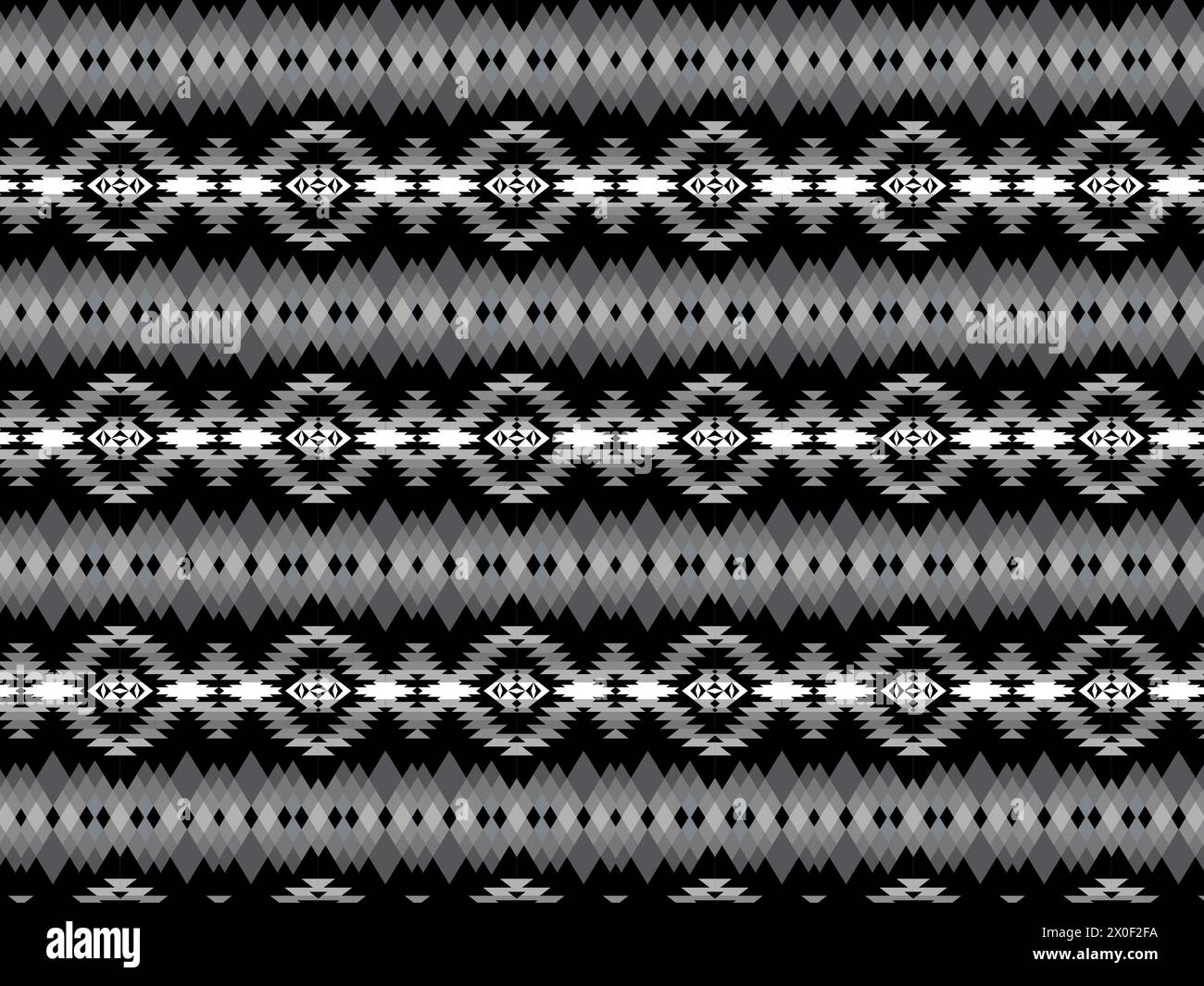 Black Navajo seamless pattern. Traditional native american southwestern ...