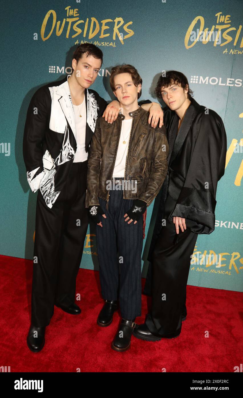 April 11, 2024, New York, New York, USA: Cast members (L-R) BRENT COMER ...