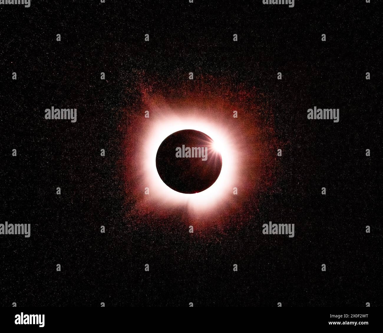 Solar eclipse totality on April 8, 2024 Stock Photo - Alamy