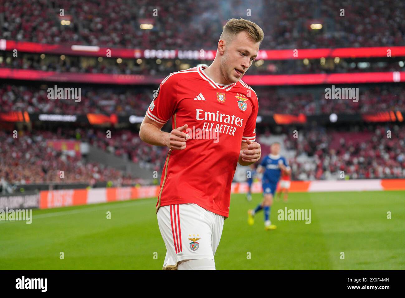Lisbon, Portugal. 11th Apr, 2024. Casper Tengstedt of SL Benfica in ...