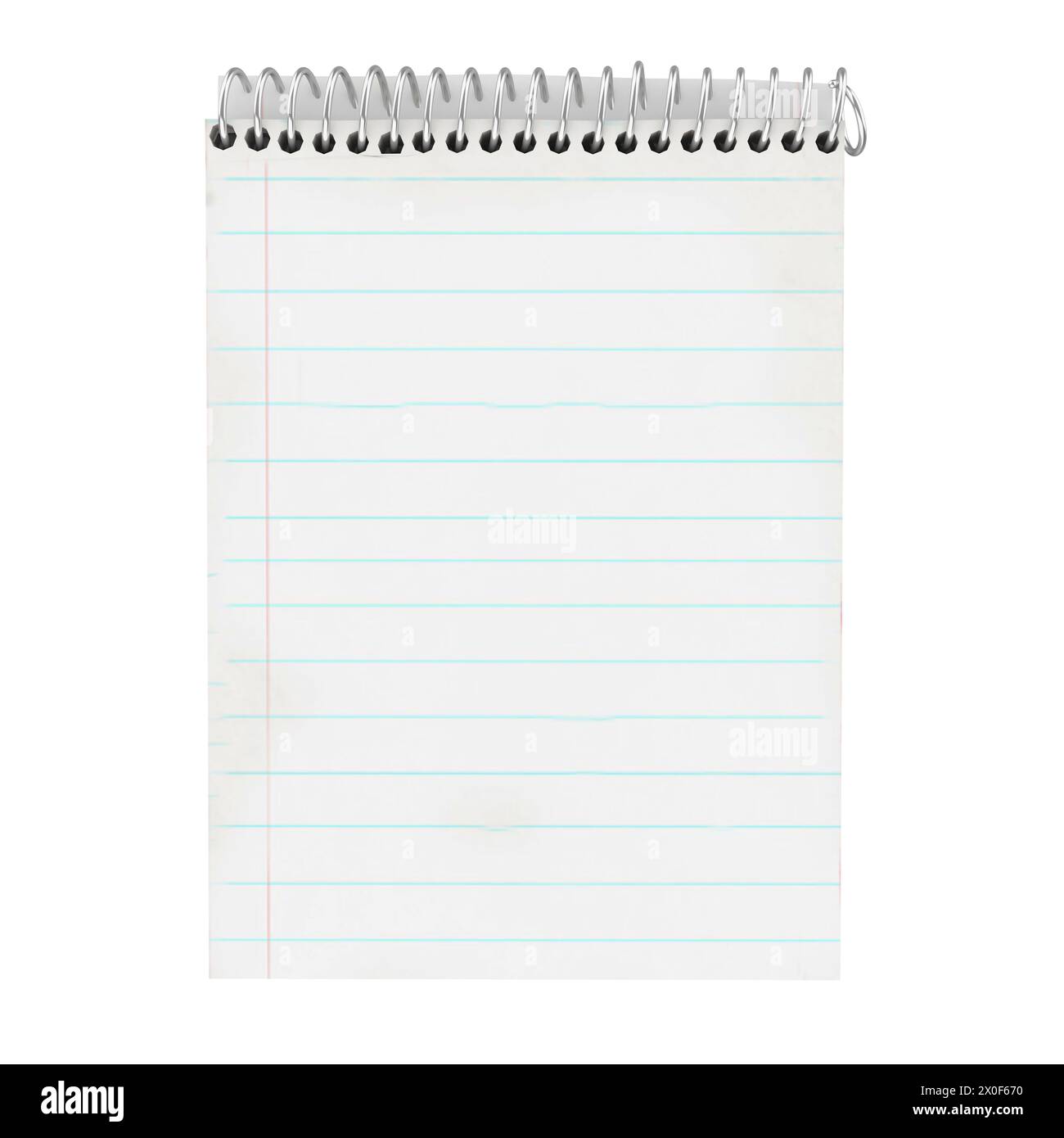 Blank Spiral Notepad Isolated Stock Photo - Alamy