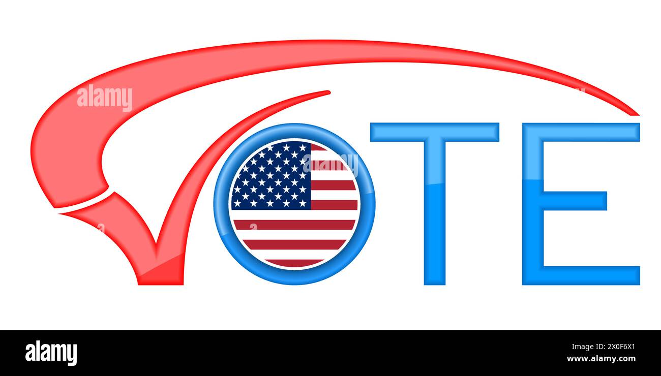 Vote on white background. Isolated 3d illustration Stock Vector Image ...