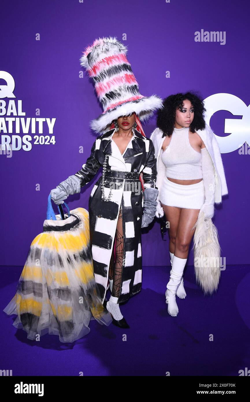 New York, USA. 11th Apr, 2024. (L-R) Singer-songwriter Erykah Badu and ...