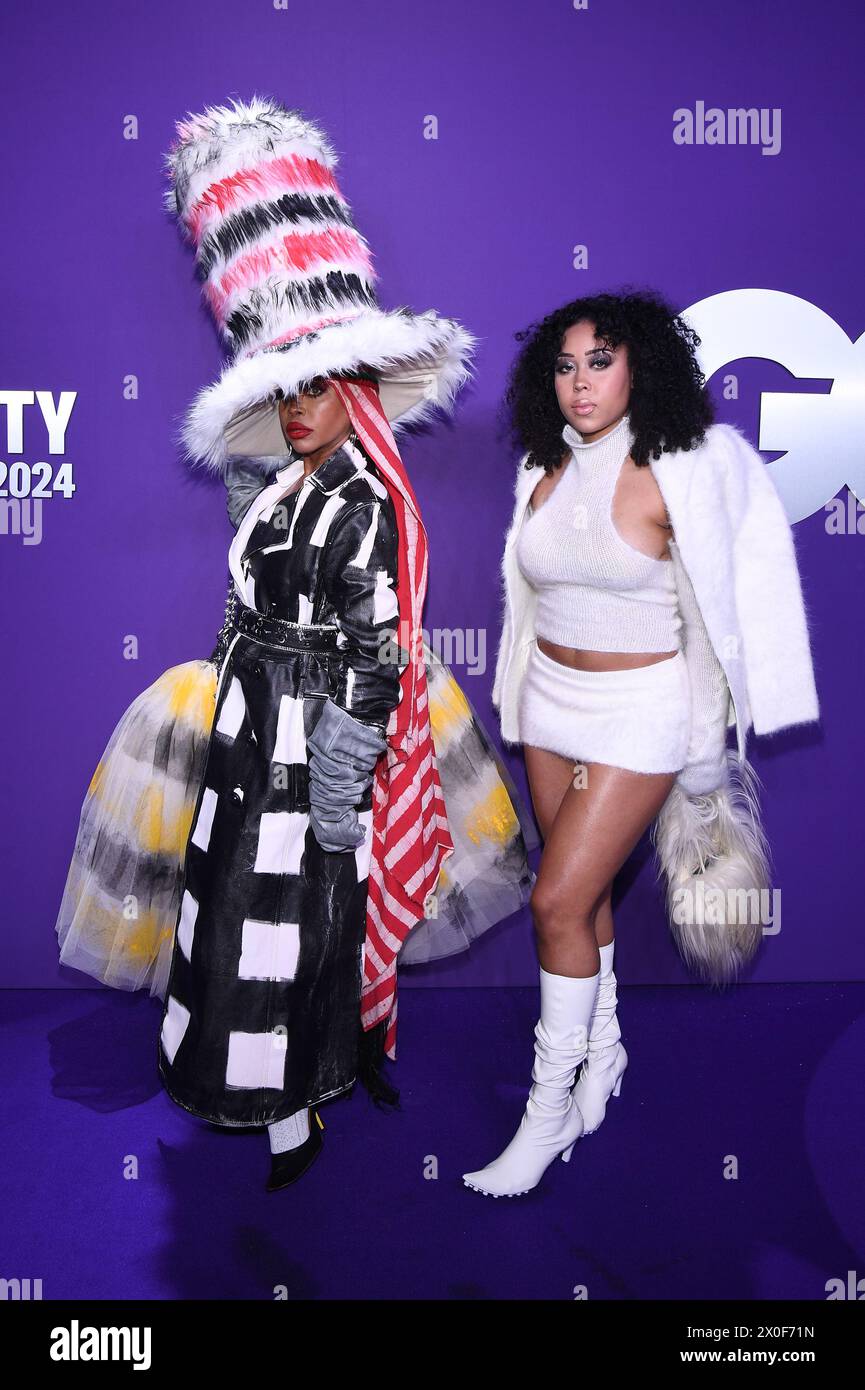 New York, USA. 11th Apr, 2024. (L-R) Singer-songwriter Erykah Badu and ...