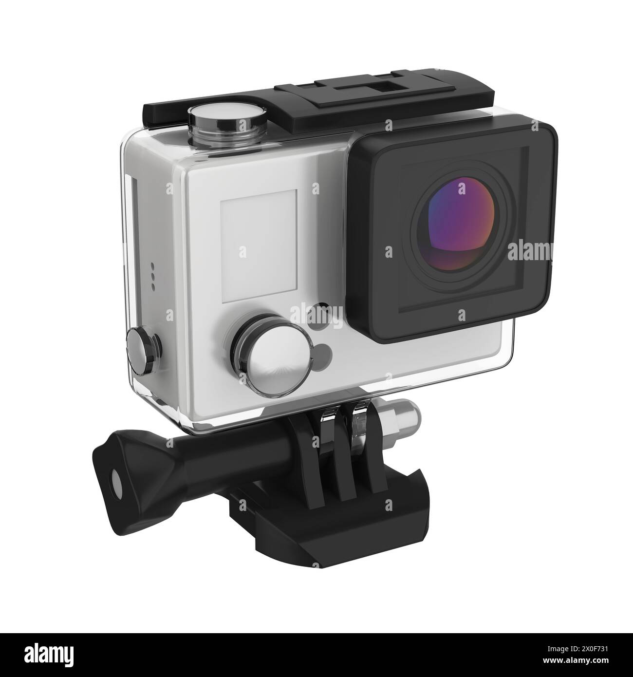 Action Camera in a Waterproof Box Isolated Stock Photo - Alamy