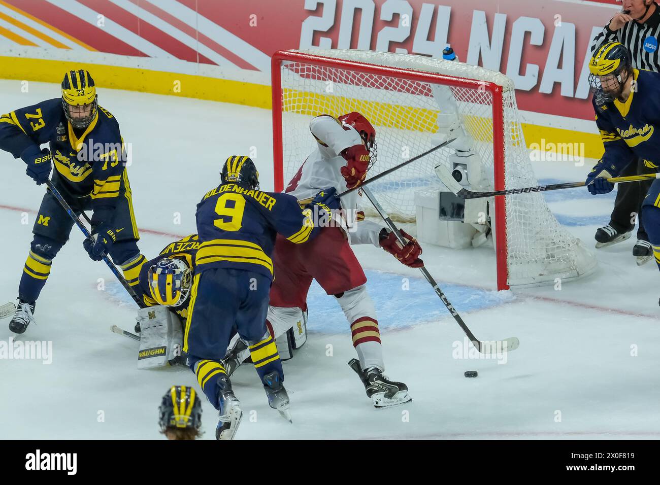 St. Paul, Minnesota, USA. 11th Apr, 2024. Boston College forward ANDRE ...