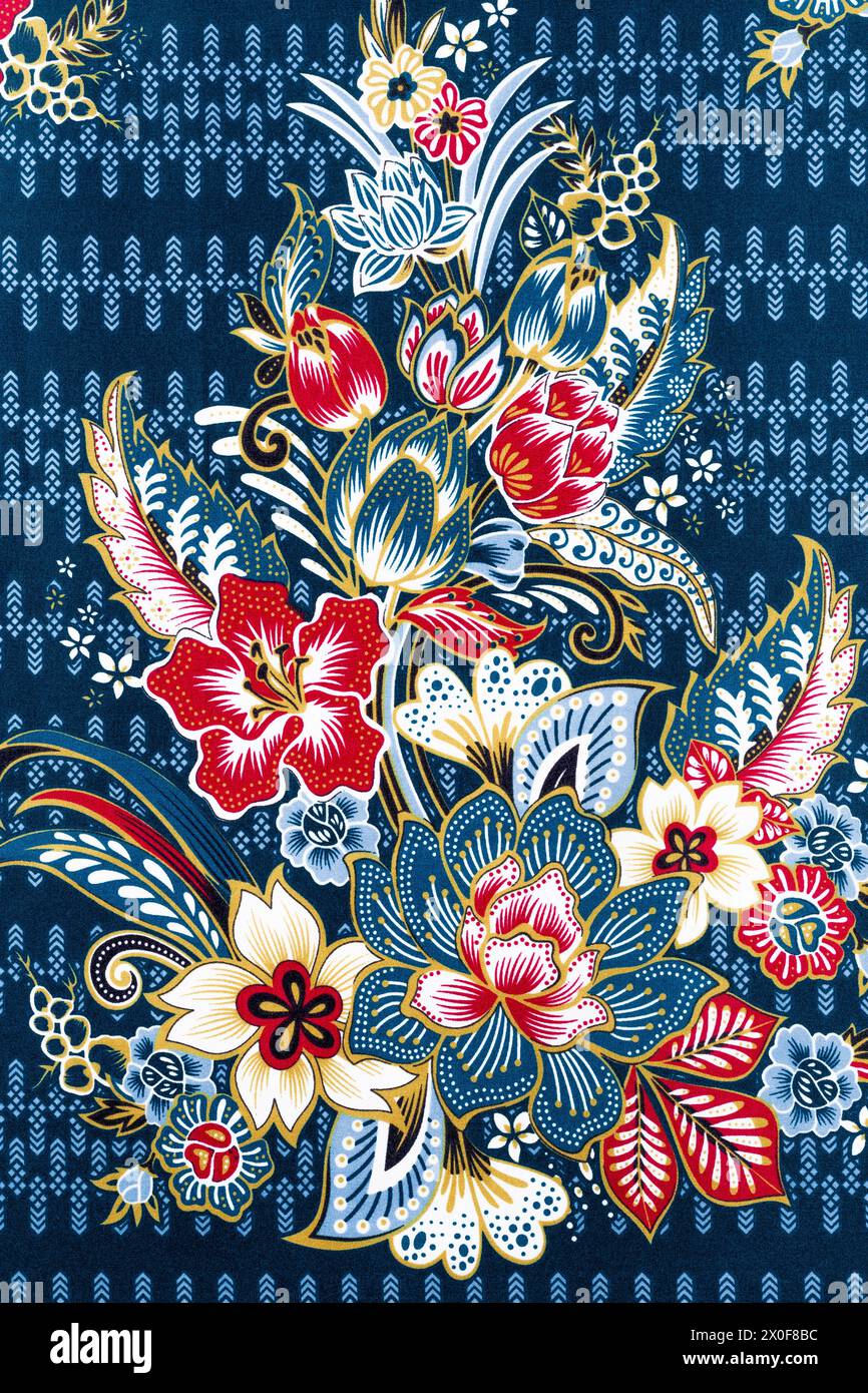 Colorful batik cloth fabric texture, background Stock Photo - Alamy