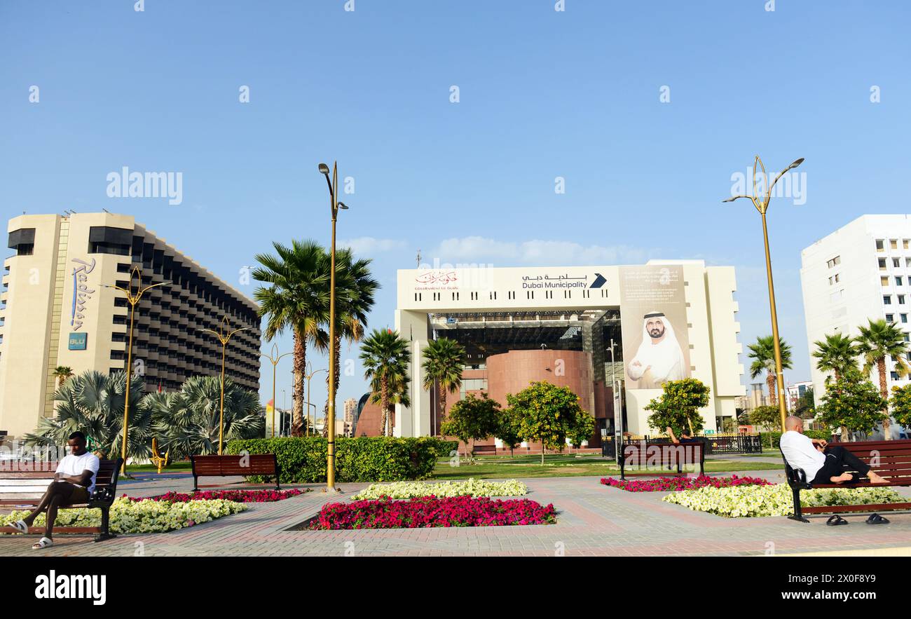 The Dubai Municipality Headquarters in Deira, Dubai, UAE Stock Photo ...