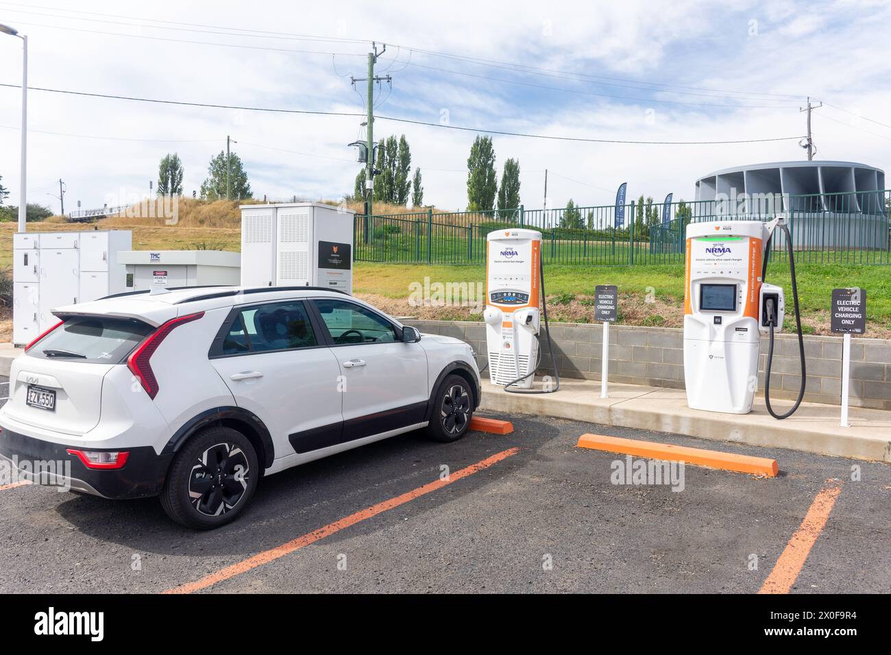 Electrical vehicle charging station at Snowy Hydro Discovery Centre ...