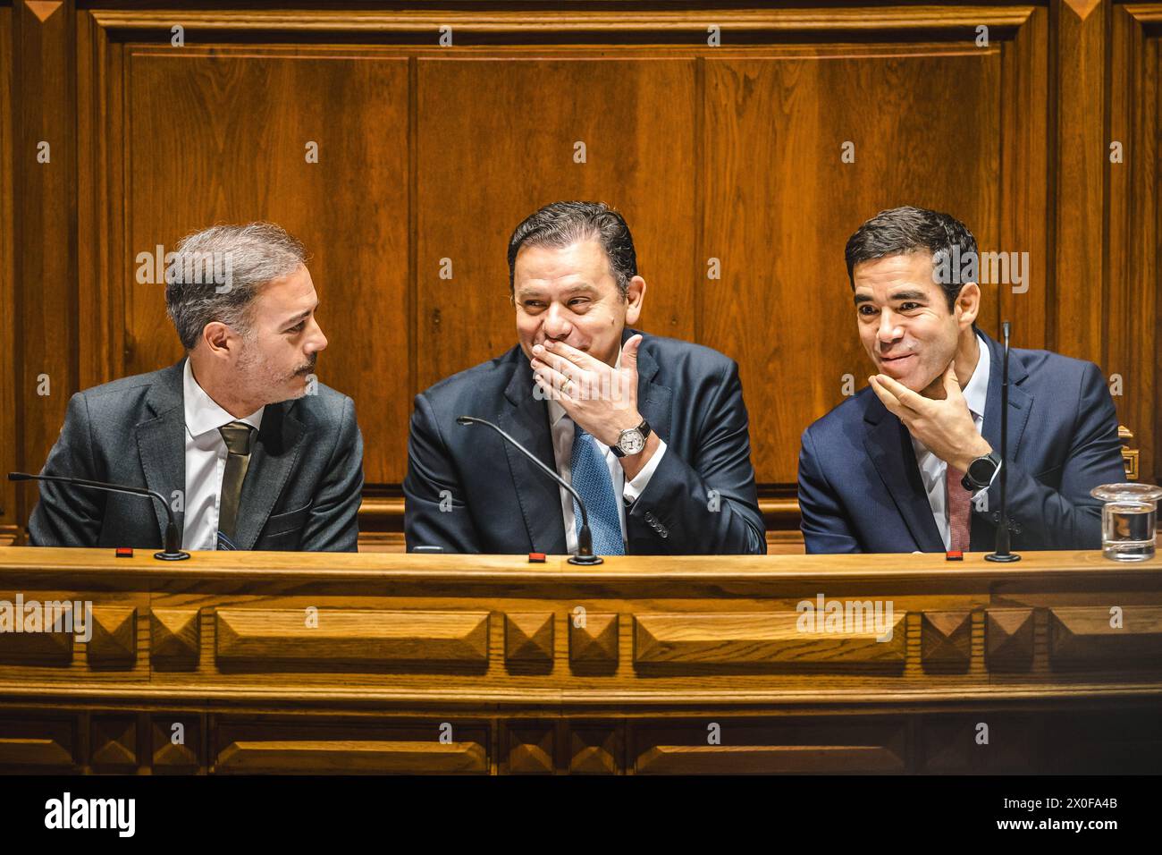 Pedro Duarte, Minister of Parliamentary Affairs (L), Portuguese Prime ...
