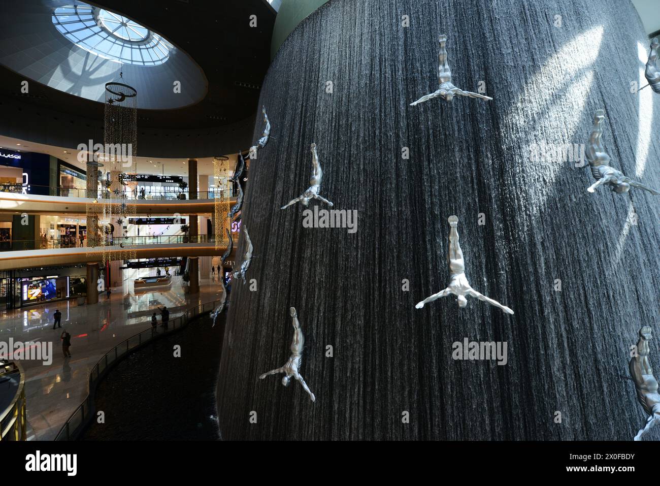 The Dubai Mall Waterfall in Dubai, UAE Stock Photo - Alamy