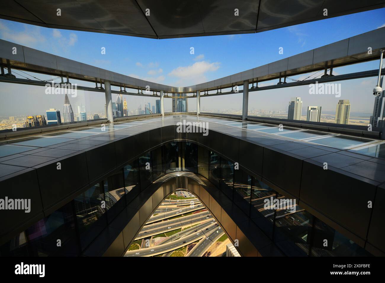 The edge of the Skyview Address hotel in downtown Dubai, UAE Stock ...