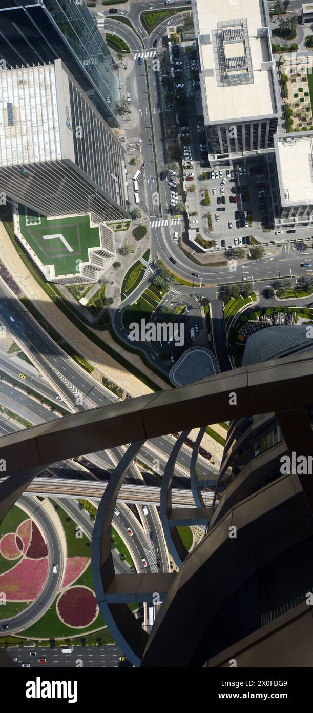 Looking down through the see through floor at the observation deck at ...