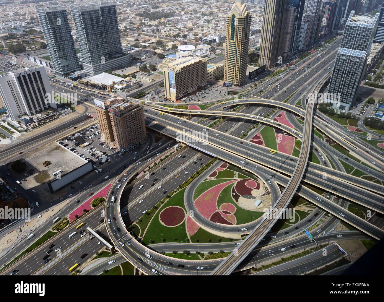 Modern city with highway interchange hi-res stock photography and ...