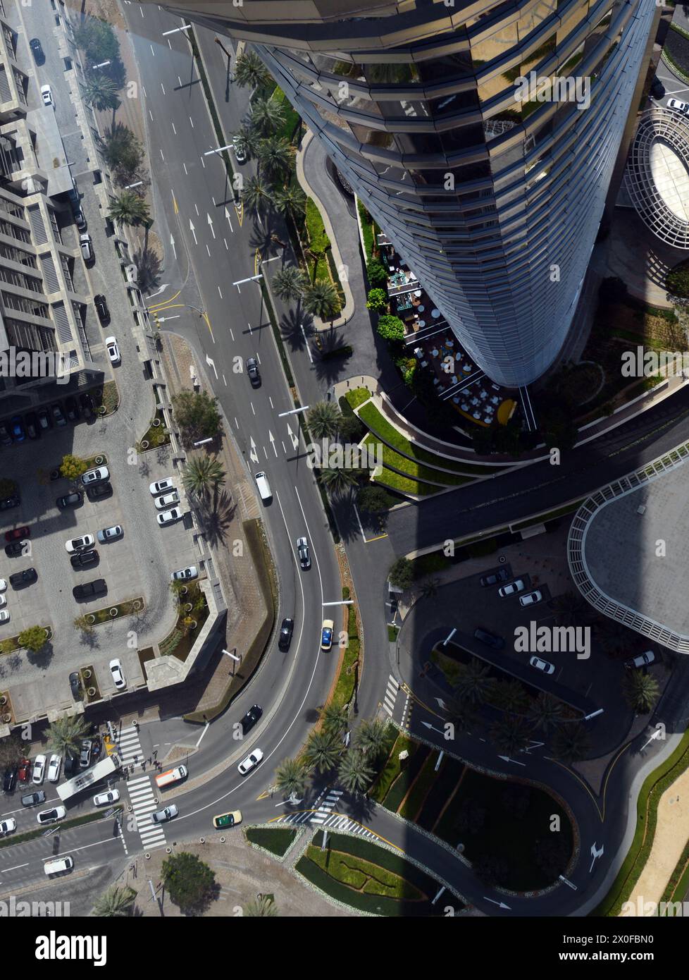 Looking down through the see through floor at the observation deck at ...