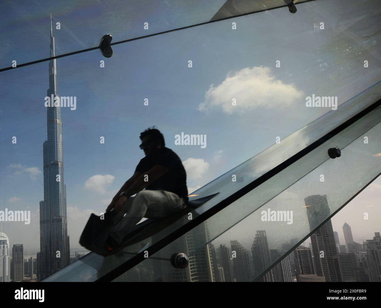 Sky sliding at the Skyview observatory in Dubai, UAE Stock Photo - Alamy