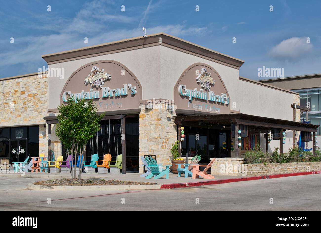 Tomball, Texas USA 04-07-2024: Captain Brad's Coastal Kitchen seafood ...