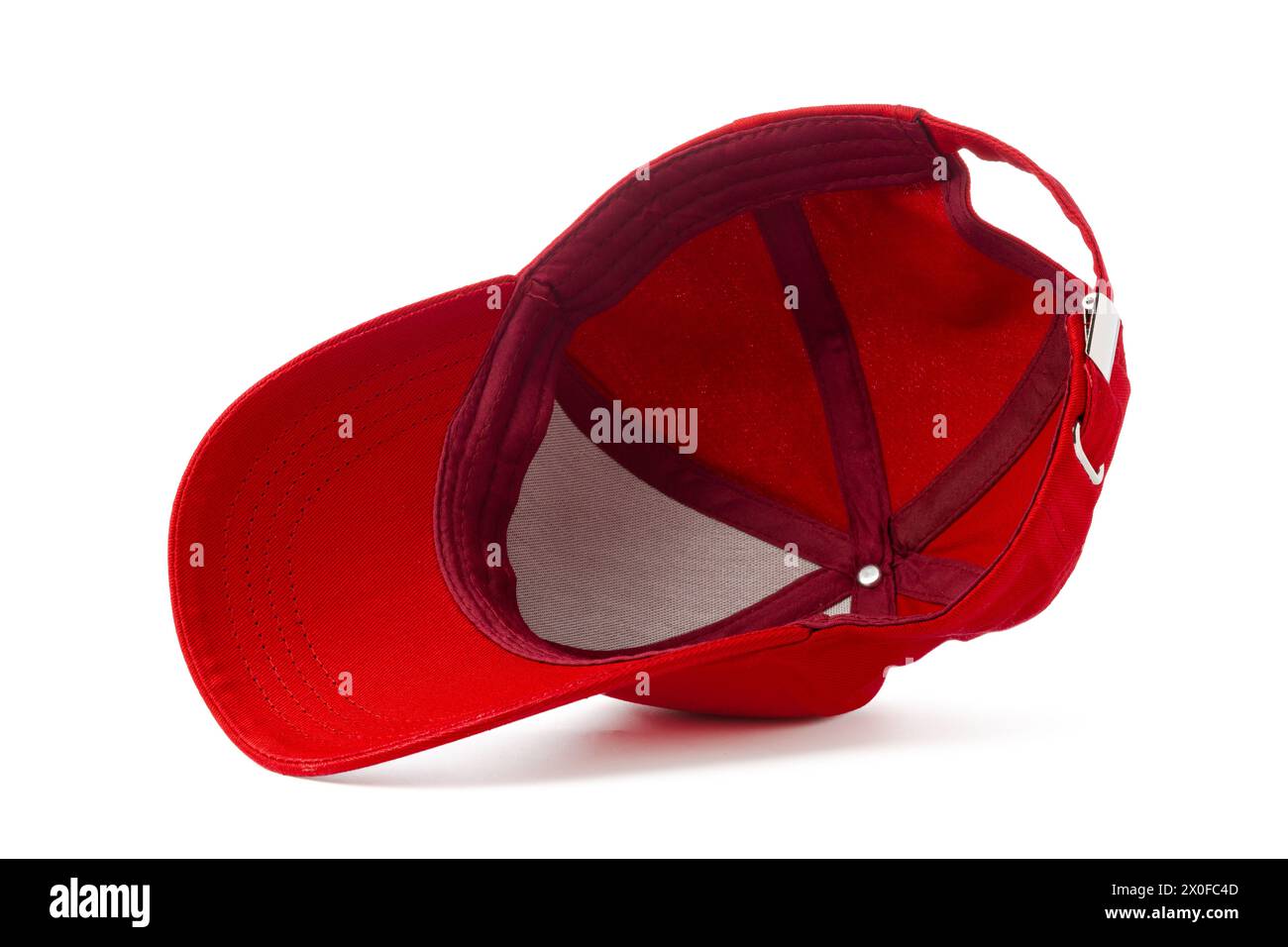 Red Baseball Cap on White Background Stock Photo - Alamy