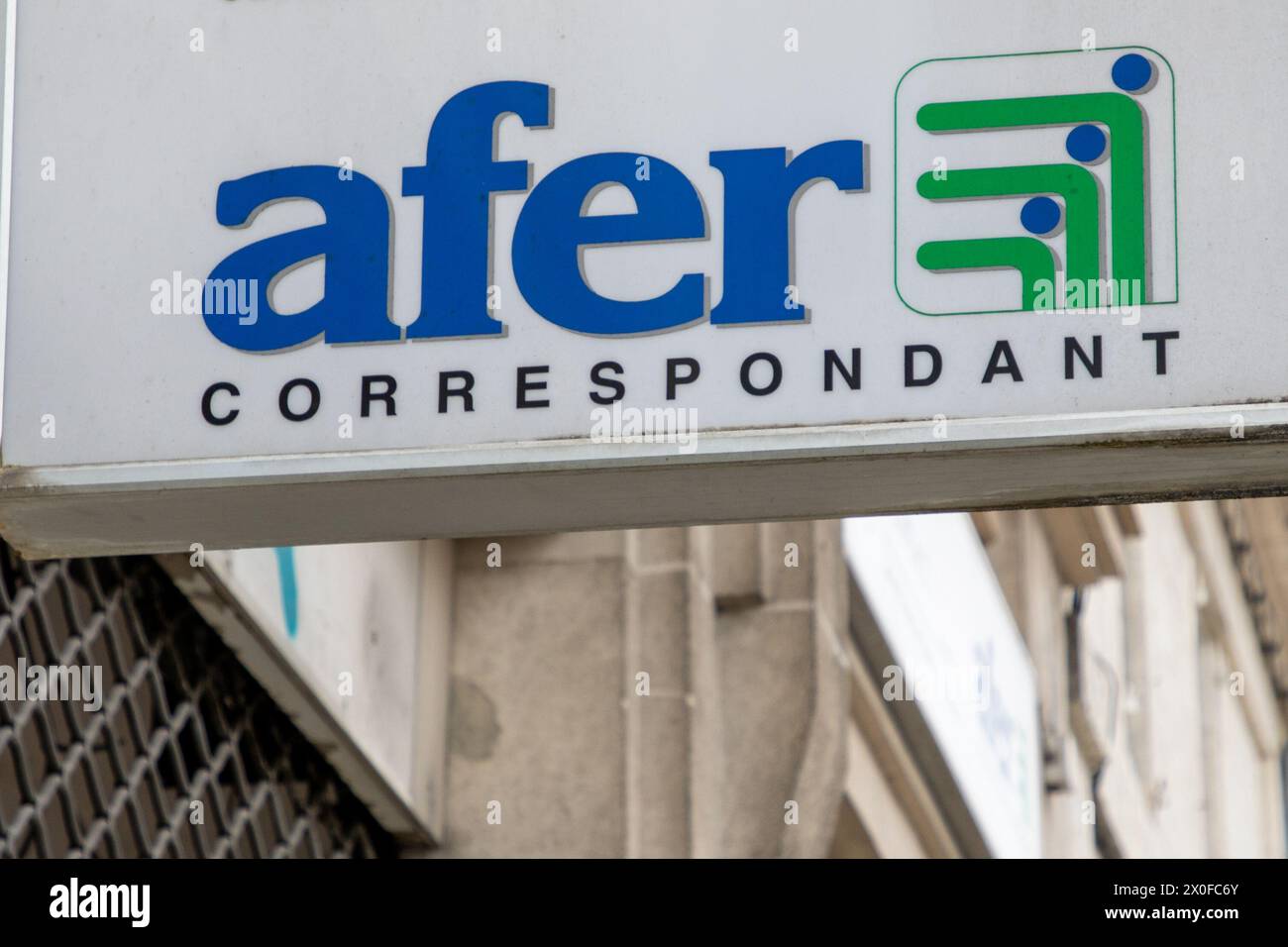 Angouleme , France - 04 08 2024 : afer correspondant logo text and ...