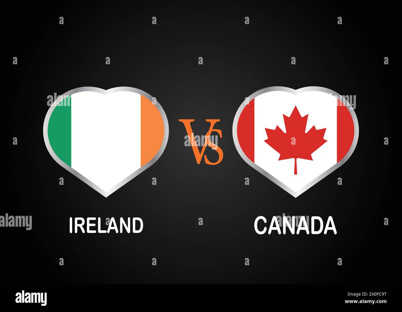 Ireland Vs Canada, Cricket Match concept with creative illustration of ...