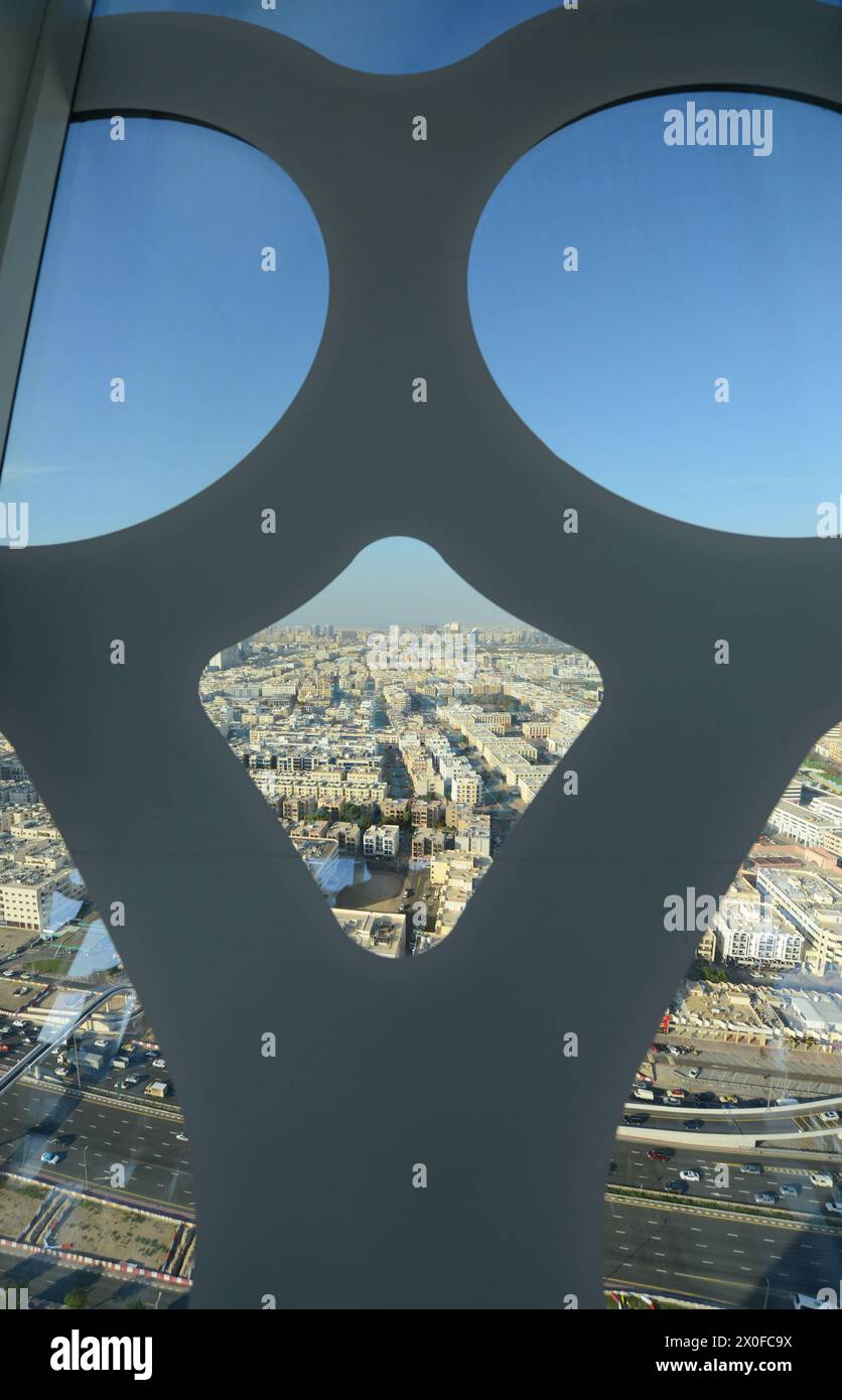 The Observatory deck at the top of the Dubai Frame in Dubai, UAE Stock ...