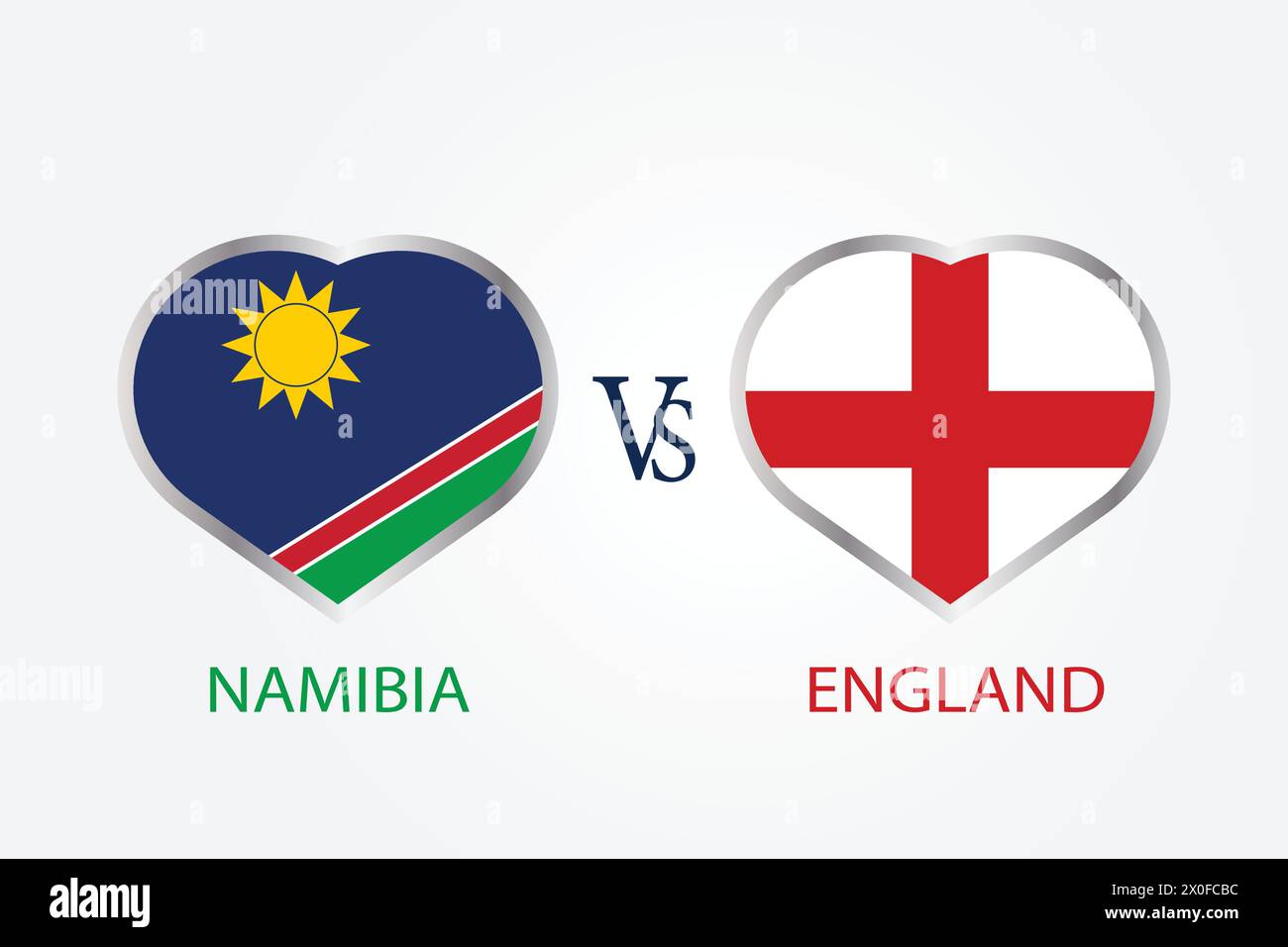 Namibia Vs England, Cricket Match concept with creative illustration of ...