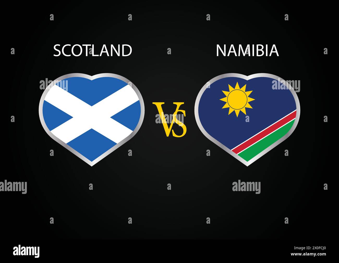 Scotland Vs Namibia, Cricket Match concept with creative illustration ...