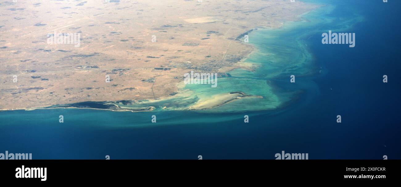 Aerial view of Northern Qatar Stock Photo - Alamy
