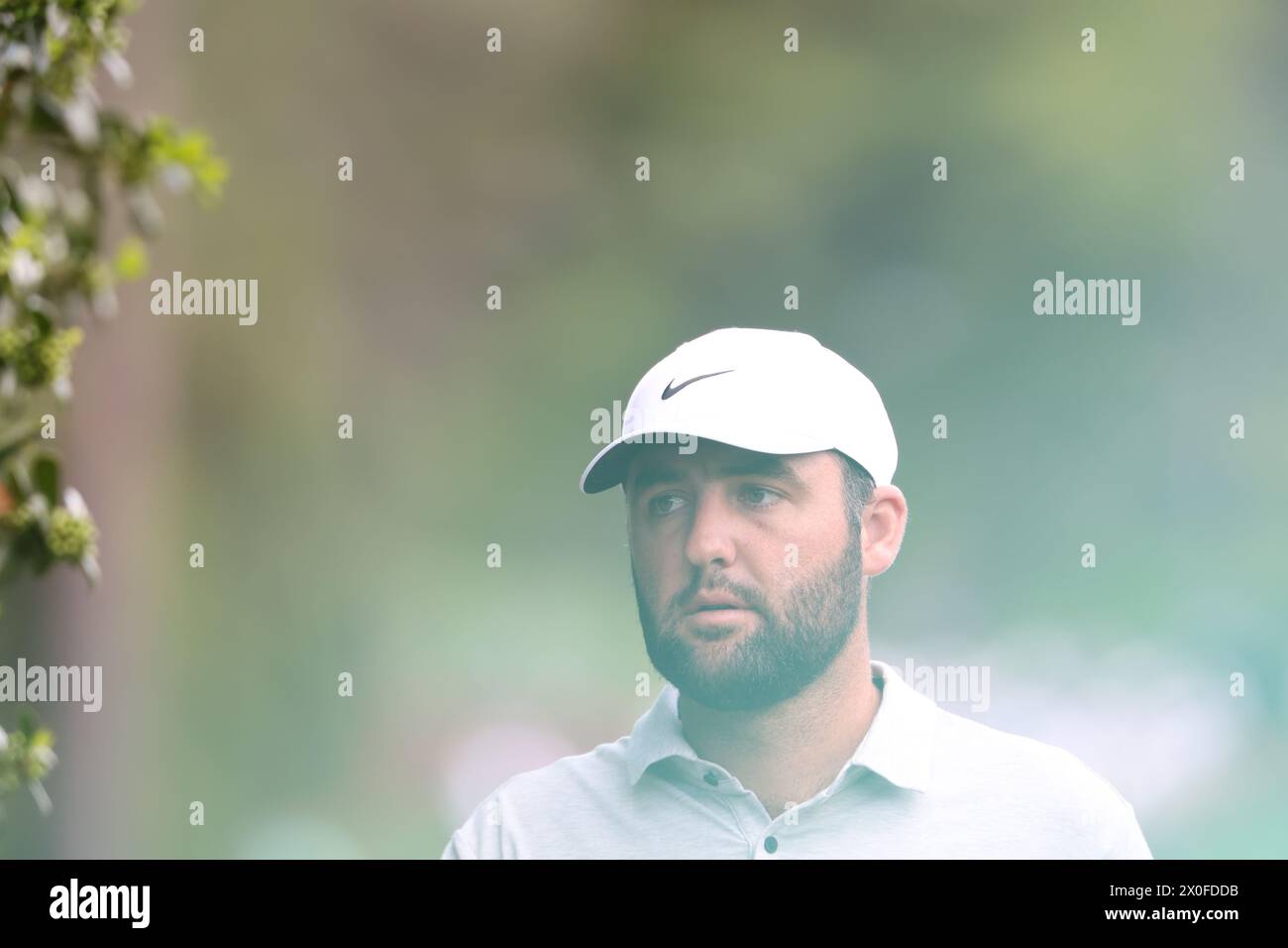 United States' Scottie Scheffler on the 4th hole during the day 1 of ...