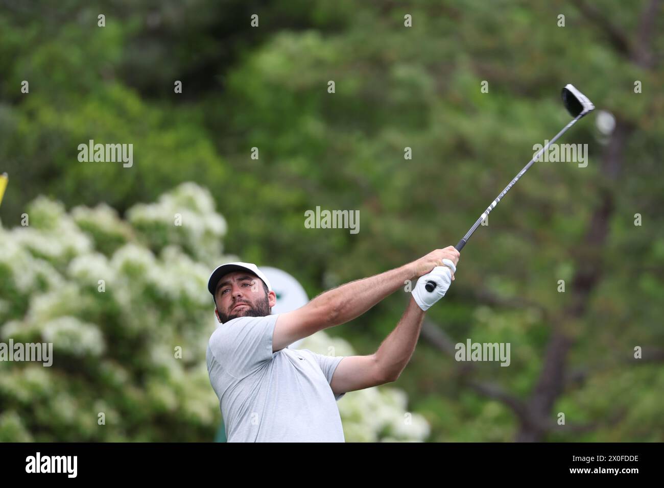 United States' Scottie Scheffler on the 5th hole during the day 1 of ...