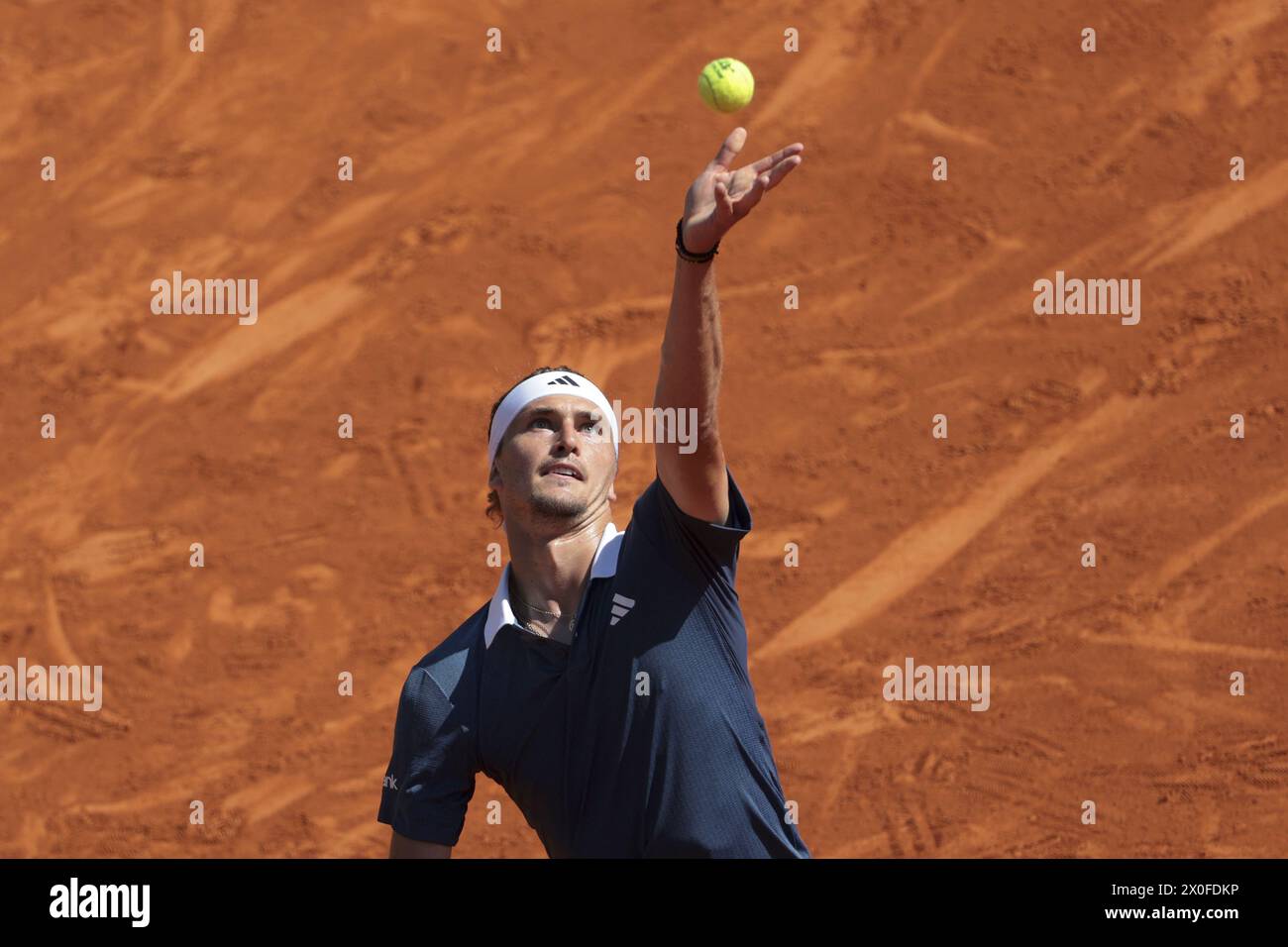 Alexander Zverev of Germany during day 5 of the Rolex Monte-Carlo 2024 ...