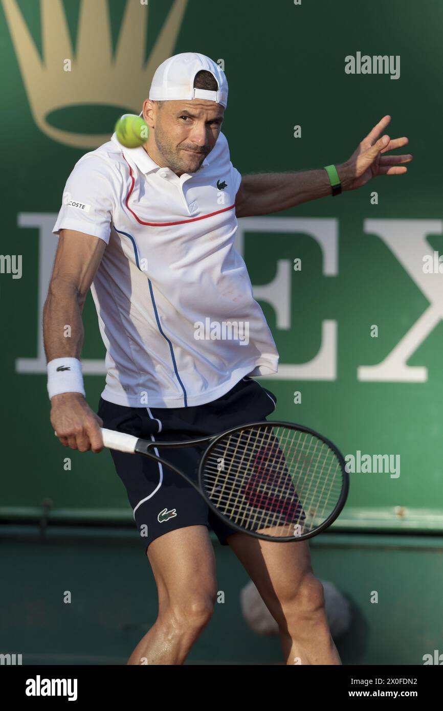 Grigor Dimitrov of Bulgaria during day 5 of the Rolex Monte-Carlo 2024 ...