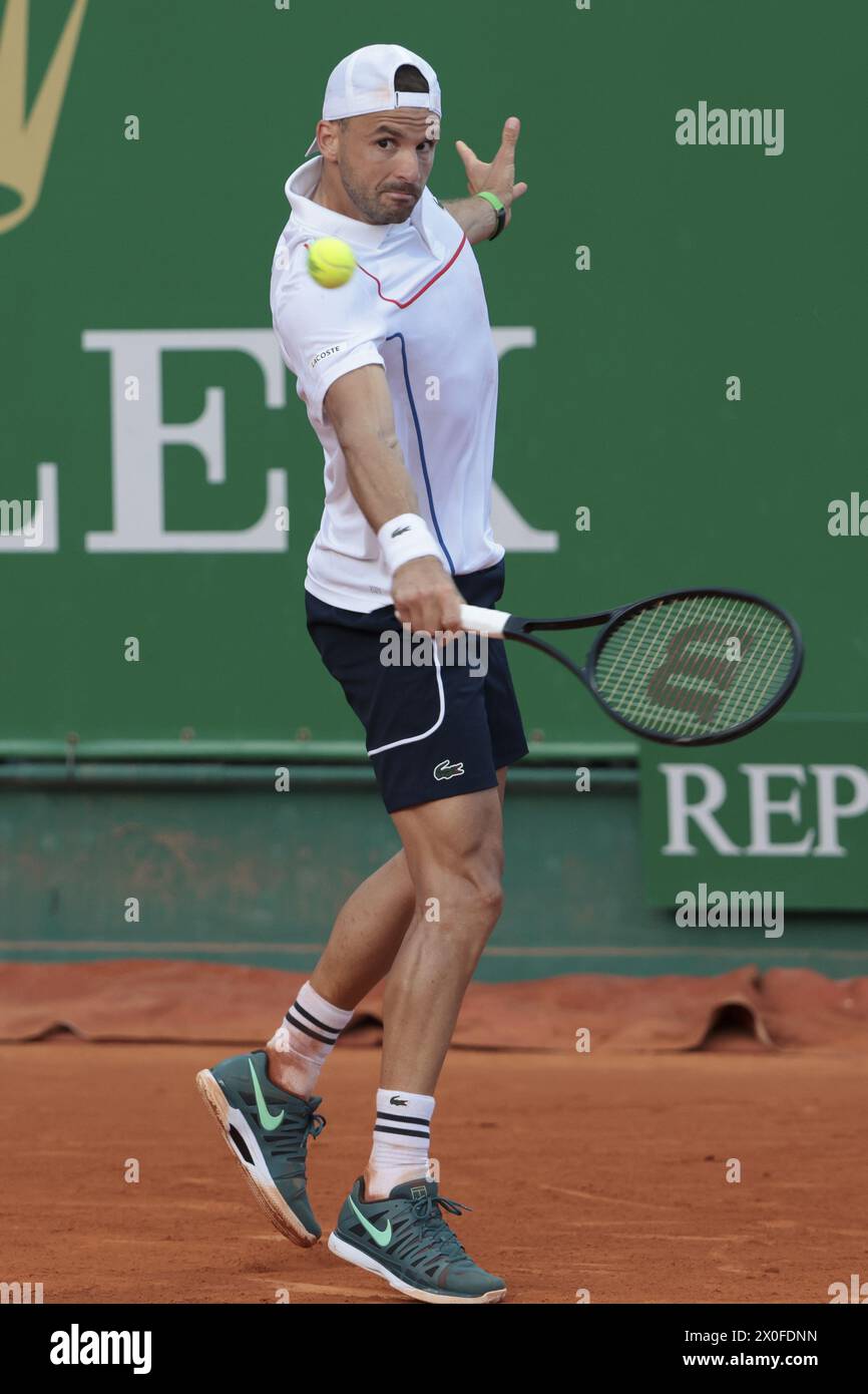 Grigor Dimitrov of Bulgaria during day 5 of the Rolex Monte-Carlo 2024 ...