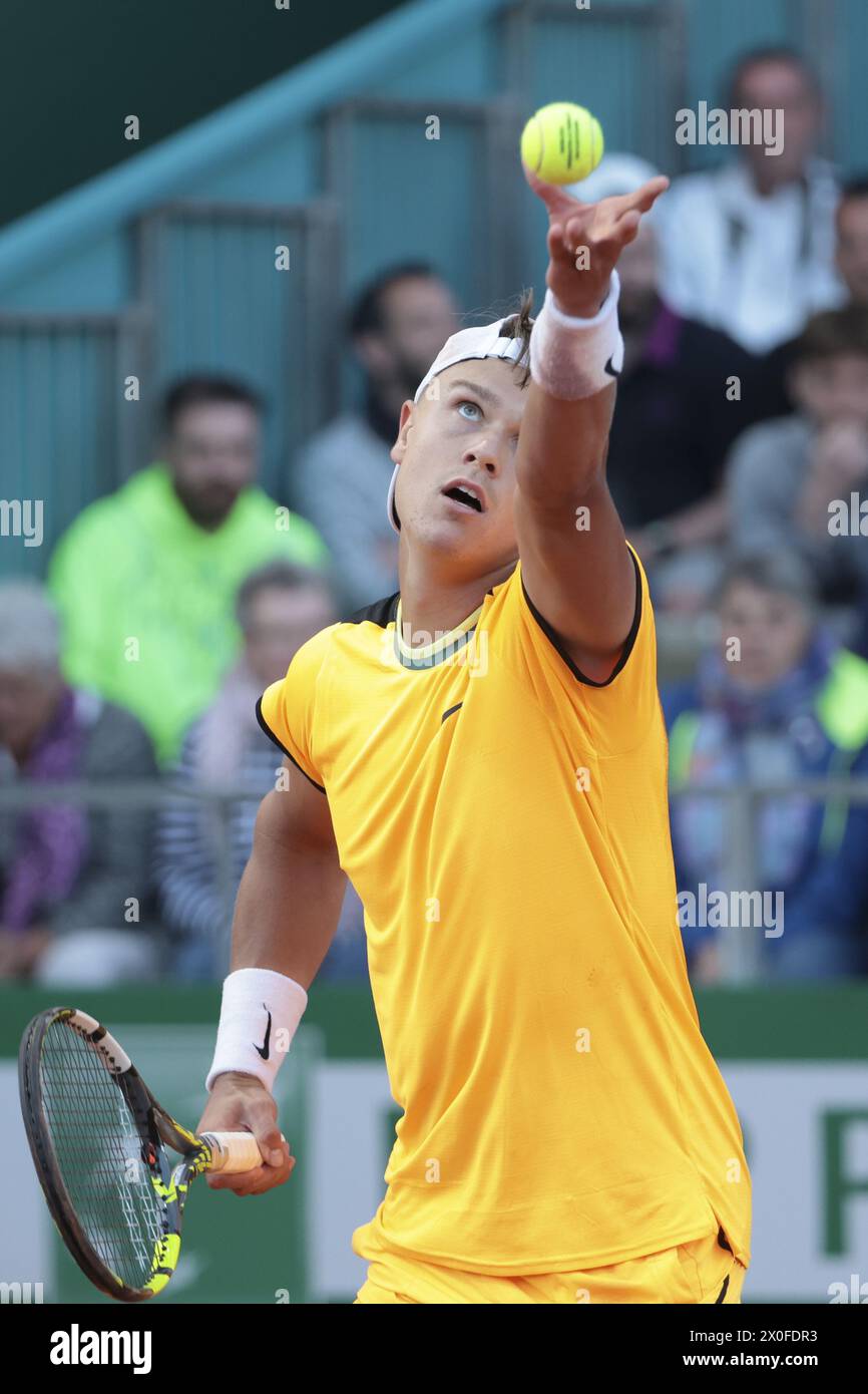 Holger Rune of Denmark during day 5 of the Rolex Monte-Carlo 2024, ATP ...