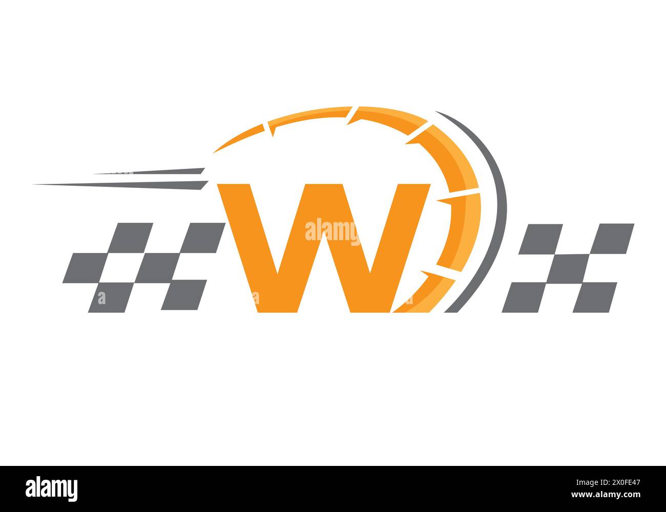 Letter W with Racing Flag Logo. Speed Logo Symbol Stock Vector Image ...