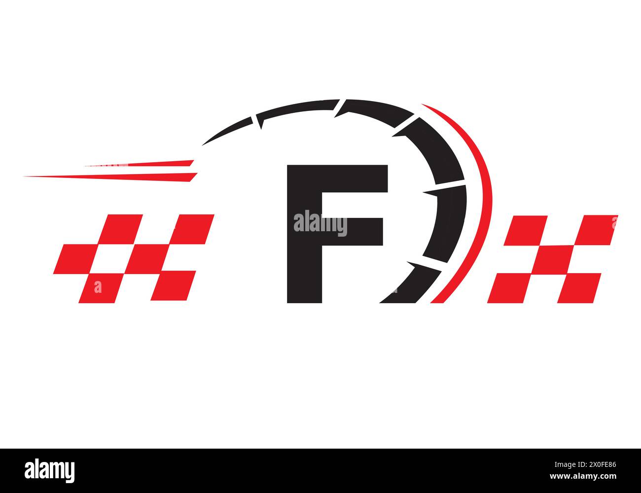 Letter F with Racing Flag Logo. Speed Logo Symbol Stock Vector Image ...