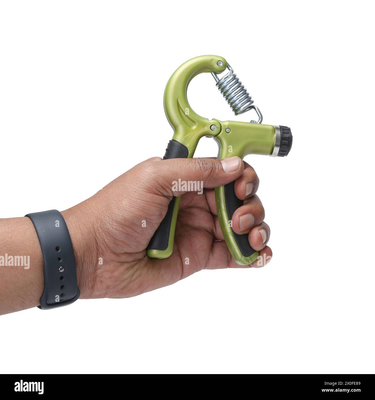 Gym Hand Gripper for exercising strength isolated on White Background ...