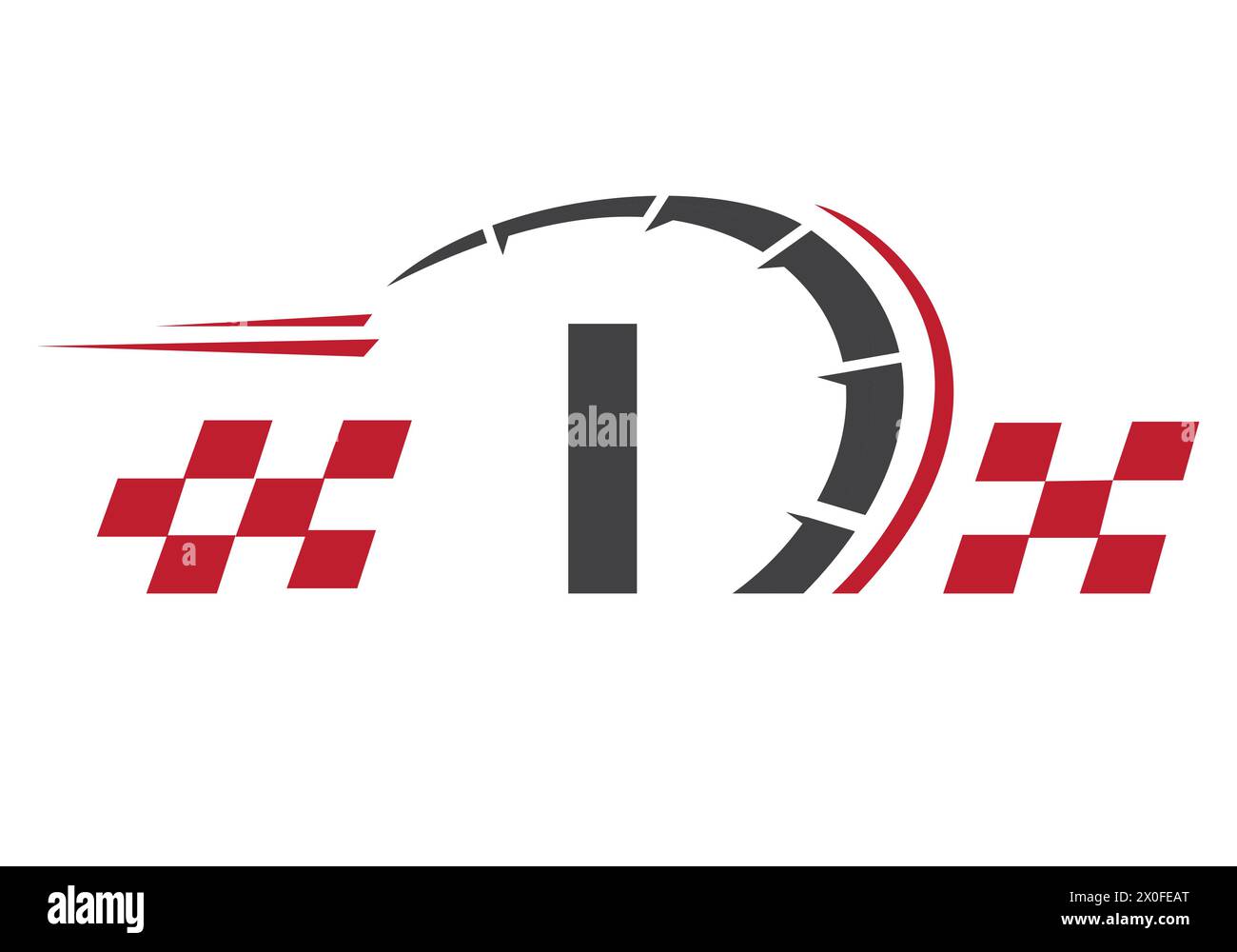 Letter I with Racing Flag Logo. Speed Logo Symbol Stock Vector Image ...