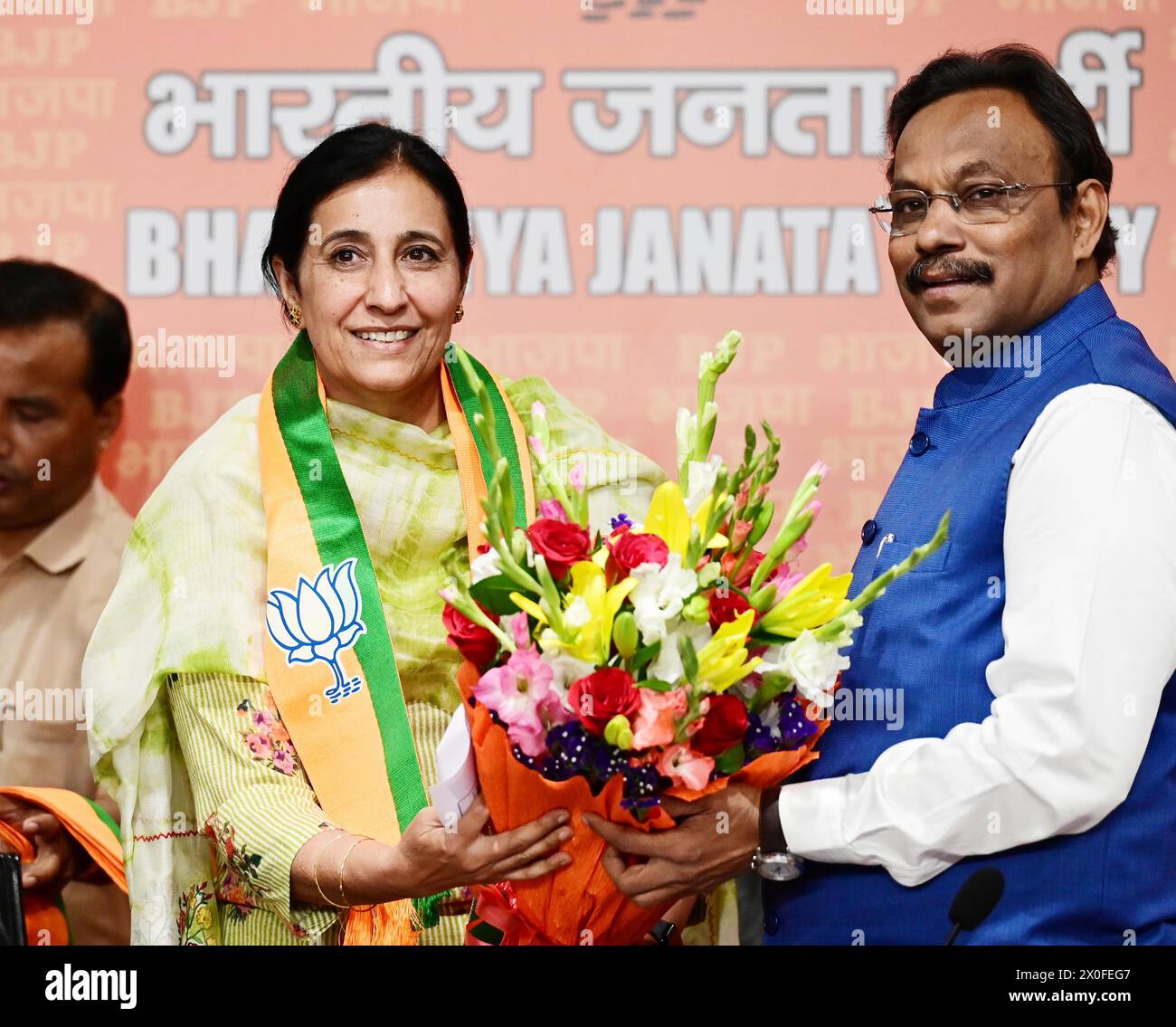 NEW DELHI, INDIA - APRIL 11: Parampal Kaur Maluka from Punjab joins BJP ...