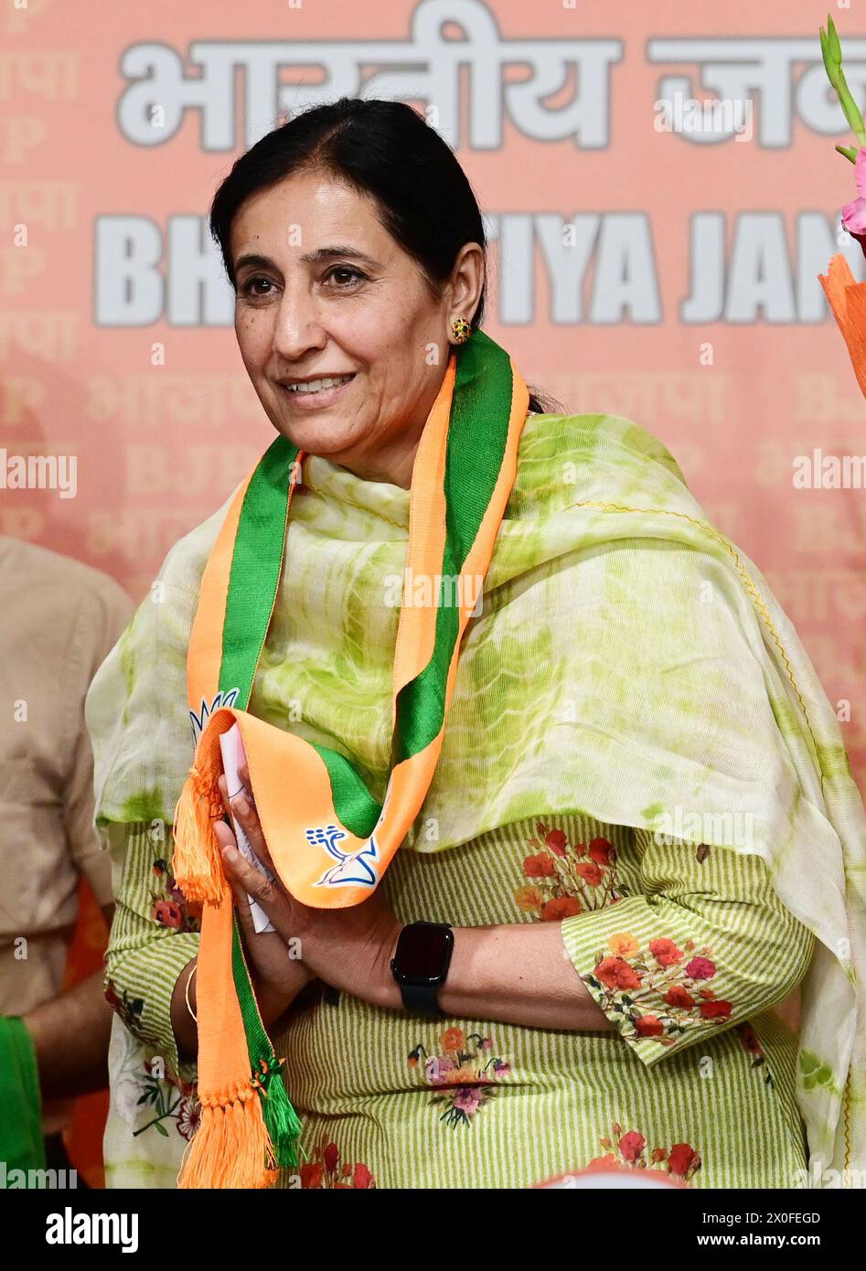 NEW DELHI, INDIA - APRIL 11: Parampal Kaur Maluka from Punjab joins BJP ...