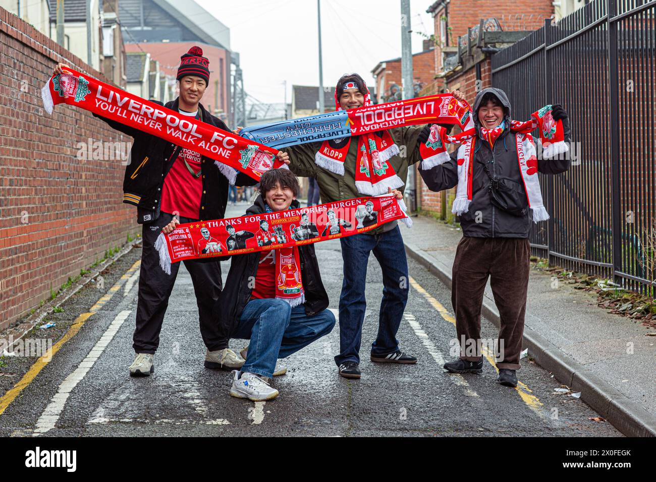 Liverpool FC supporters from Tokyo , Japan at Anfield , Liverpool Stock ...