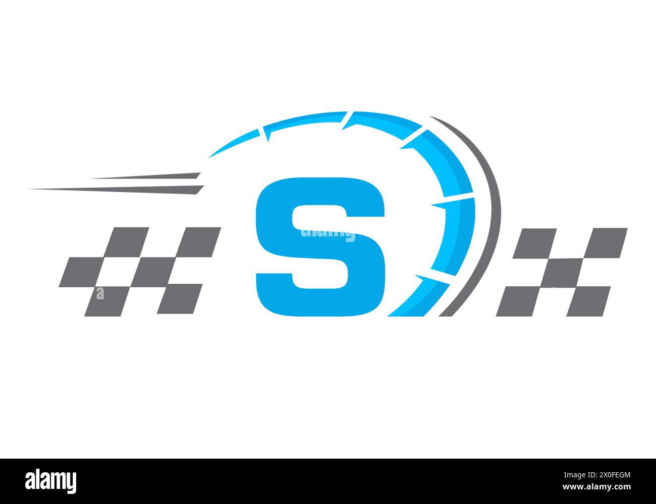 Letter S with Racing Flag Logo. Speed Logo Symbol Stock Vector Image ...