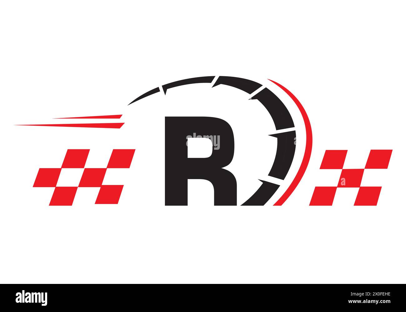 Letter R with Racing Flag Logo. Speed Logo Symbol Stock Vector Image ...