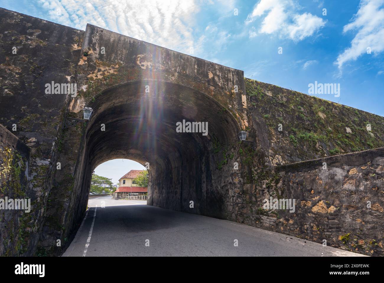A picturesque view of the Galle Fort in Sri Lanka, a town deeply etched ...